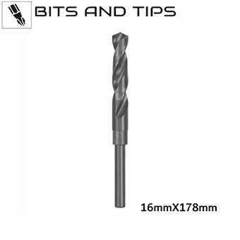 16mm HSS metal drill bit (Reduced Shank) - BitsnTips